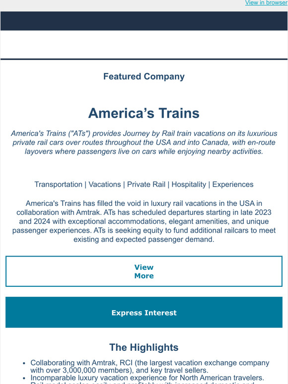 EquityNet: 🚇 Invest in Luxury Rail | America's Trains is Bringing ...