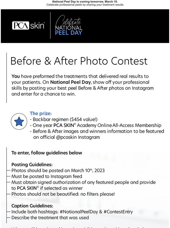 PCA Skin: TOMORROW: Enter to Win on National Peel Day | Milled