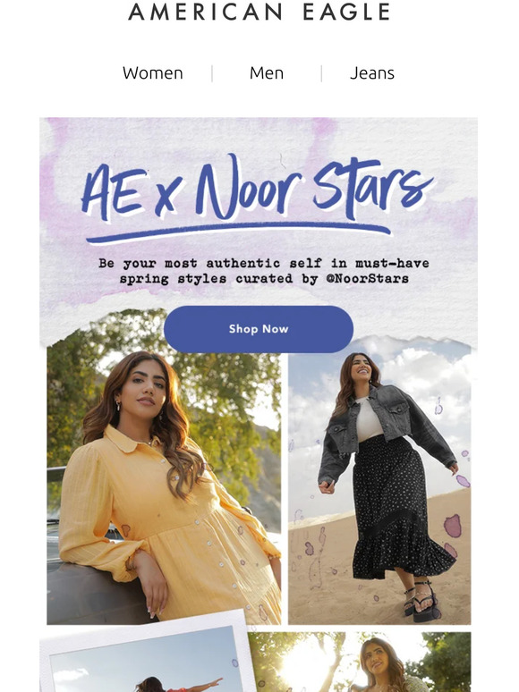 Americaneagle.com: AE x Noor Stars is FINALLY here 😍 | Milled