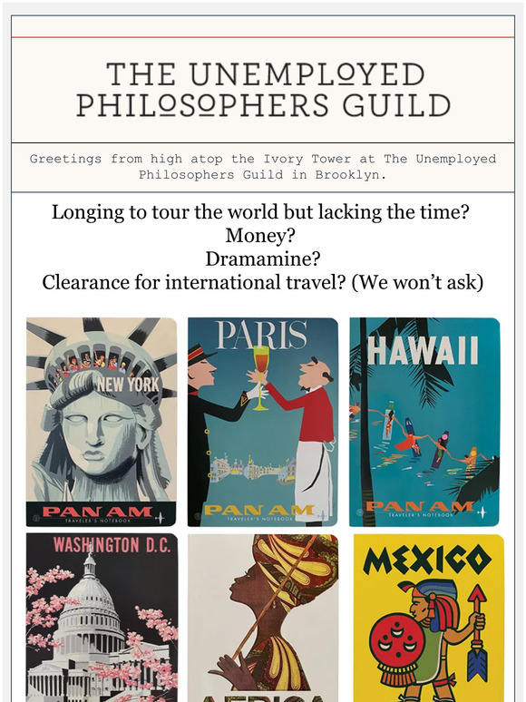 Unemployed Philosophers Guild: Take fanciful flight with Pan Am and The ...