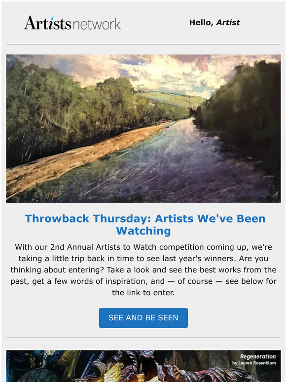Artists Network: Throwback Thursday: Artists We've Been Watching | Milled