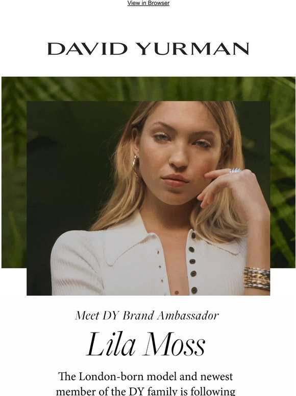David Yurman: Introducing Lila Moss | Milled