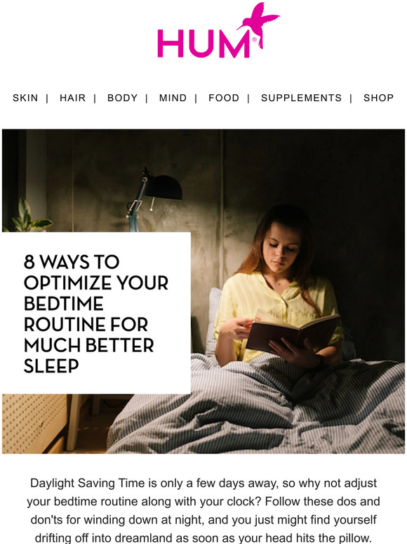 HUM Nutrition: 8 ways to hack your bedtime routine 😴 | Milled