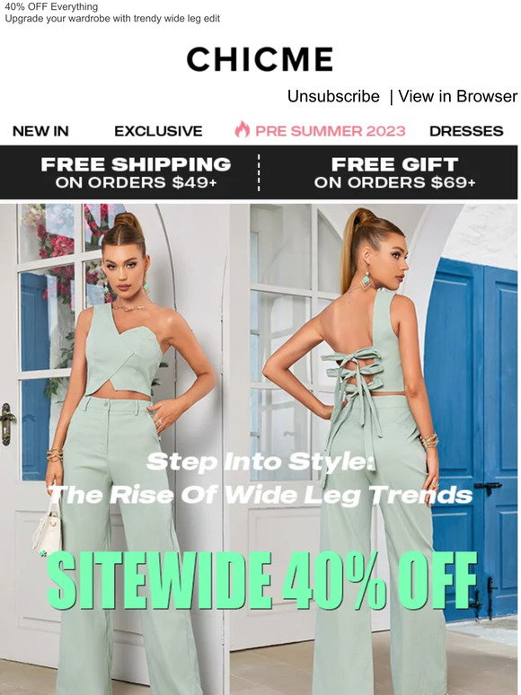 Chicme: Step into Style: The Rise of Wide Leg Trends! | Milled