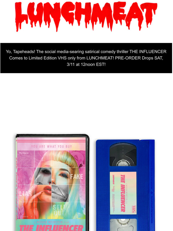 Lunchmeat VHS: THE INFLUENCER Comes for Your VCR! | Milled
