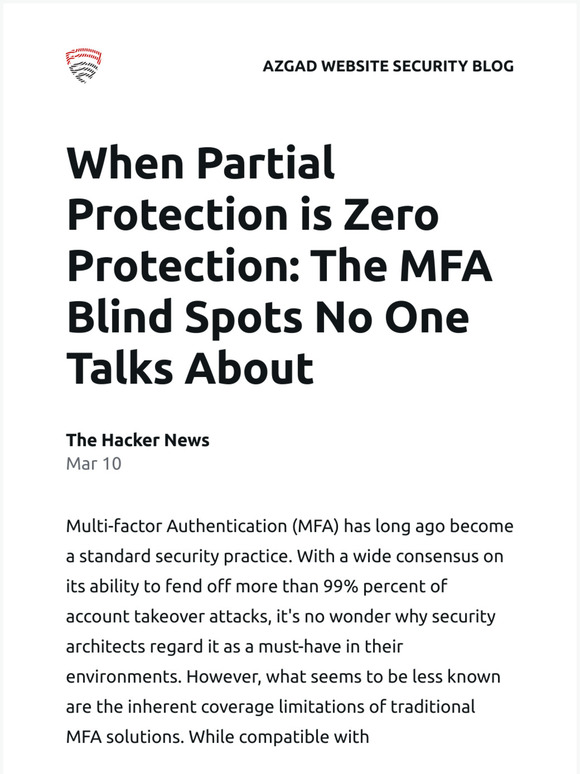 AZGAD Security: [New post] When Partial Protection is Zero Protection ...