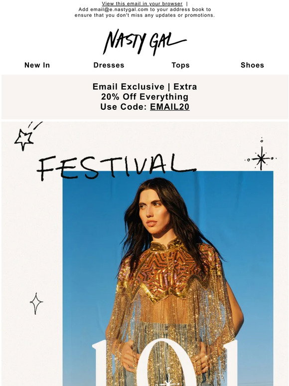 Nasty Gal: Our latest festival drop for 2023 💥 | Milled