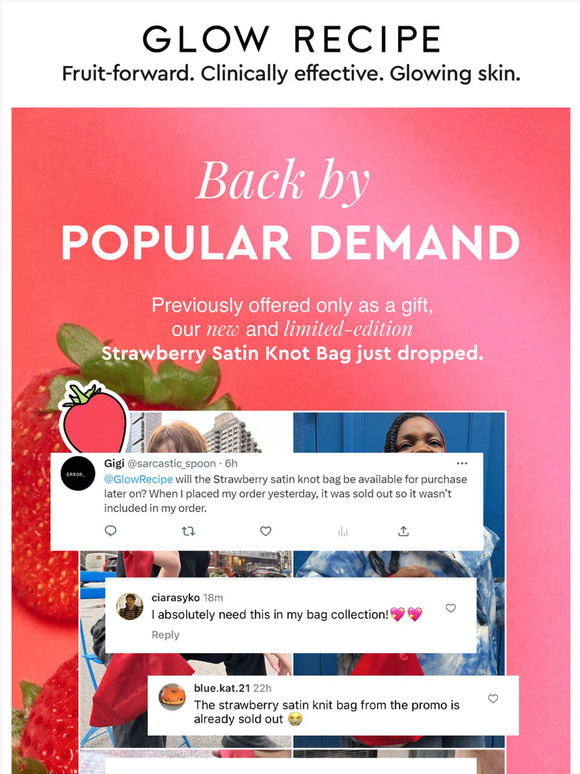 Glow Recipe: New merch alert 🍓👛 | Milled