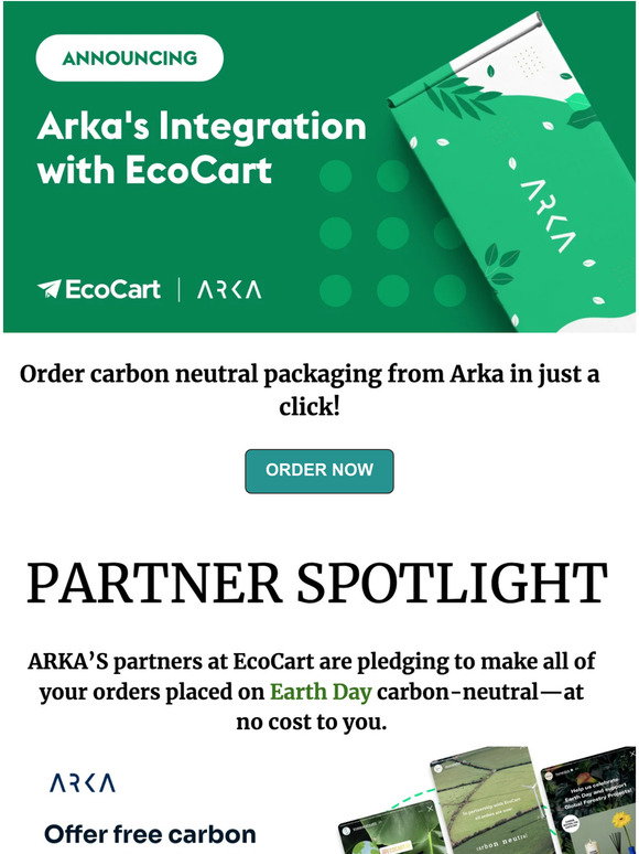 Arka: News From Arka | Announcing Arka's Integration with EcoCart | Milled