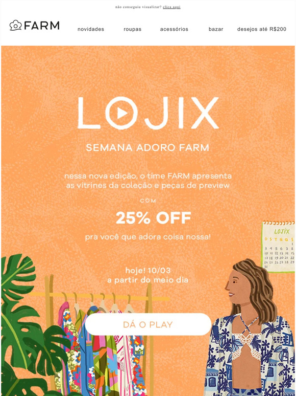 FARM Rio: vai começar: LOJIX semana adoro farm 📱 | Milled