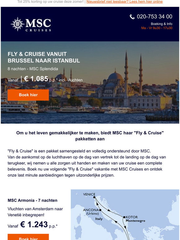 MSC Cruises UK: —, ontdek onze Fly & Cruise voor zomer 2023! | Milled