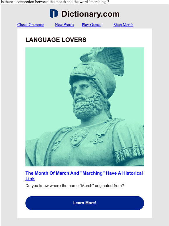 Dictionary.com: Where Did The Name "March" Come From? | Milled