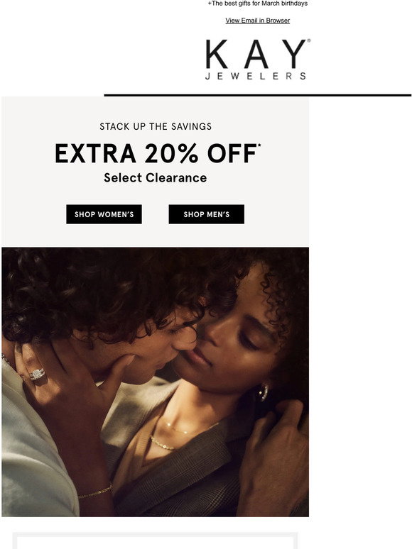 Kay Jewelers: Select Clearance is an EXTRA 20% OFF. It’s time to shop ...