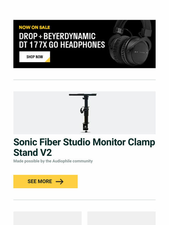 Drop: Sonic Fiber Studio Monitor Clamp Stand V2, iFi audio ZEN CAN ...