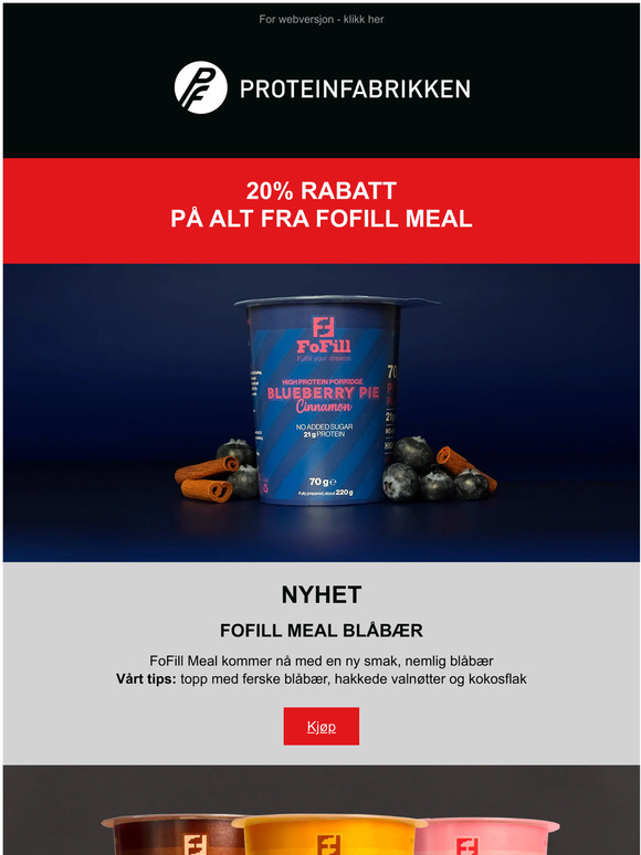 Proteinfabrikken: FoFill Meal med 21g protein | Milled