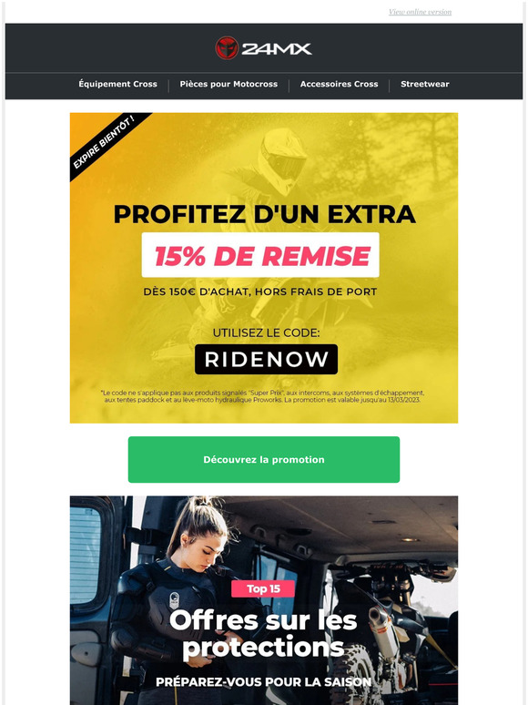 24MX: Votre code de réduction expire bientôt ! | Milled