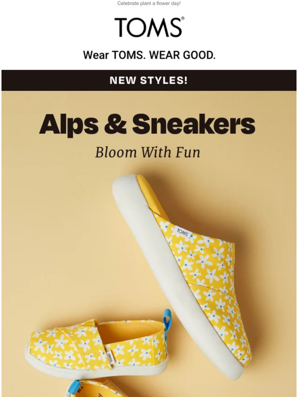 TOMS: 🌼 Daisy printed styles for you & the littles | Milled