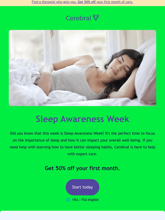 Cerebral: Get the sleep you need for better mental health | Milled