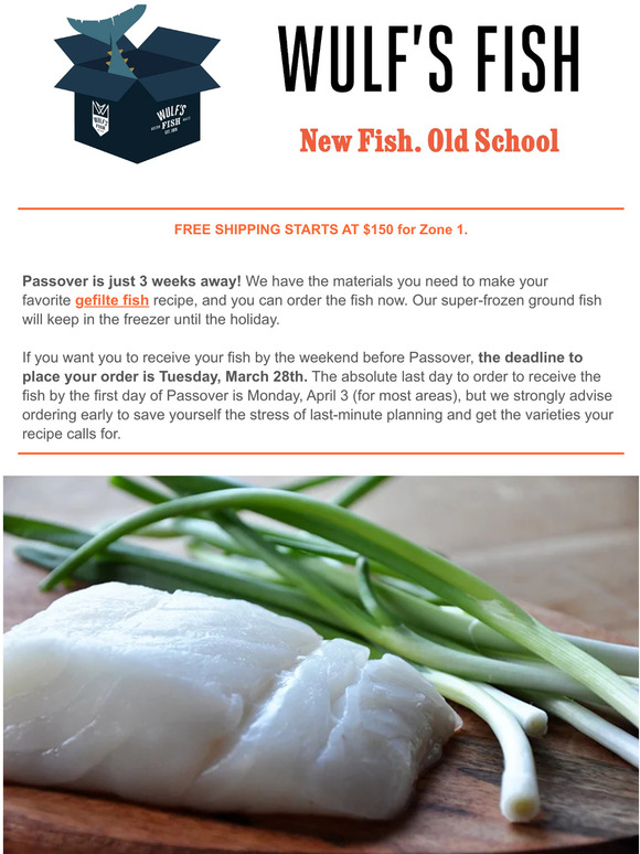 Wulf's Fish: Cod for St. Patrick's Day - Now in 8 oz. portions! | Milled