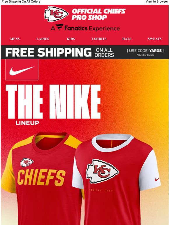 Kansas City Chiefs: Step Up Your Style! Chiefs Nike Collection | Milled