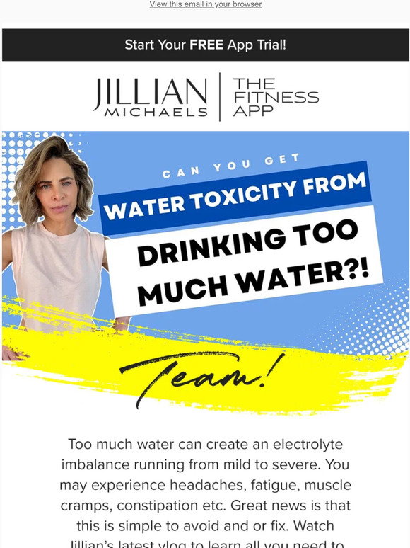 Jillian Michaels: Is it dangerous to drink too much water?! | Milled