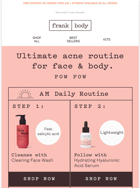 Frank Body: 🥊 My ULTIMATE acne routine. | Milled