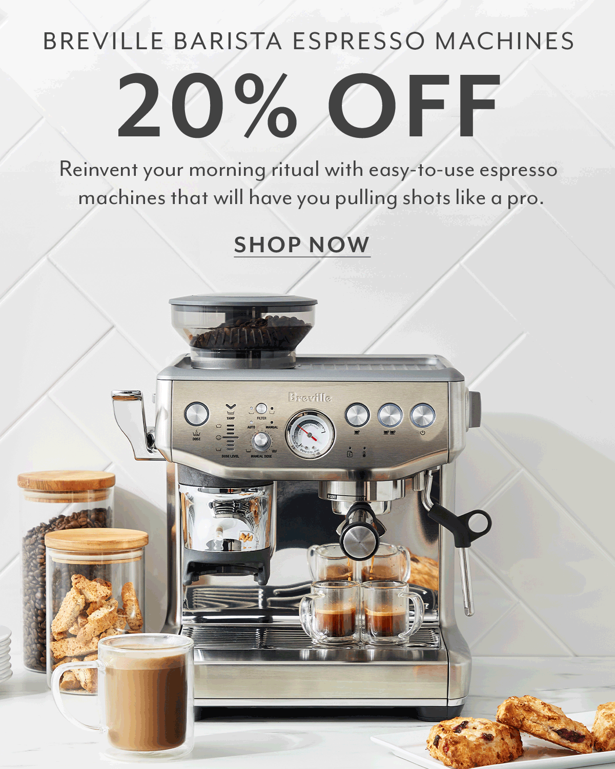 Sur La Table: Pull shots like a pro: 20% off Breville Barista series ...