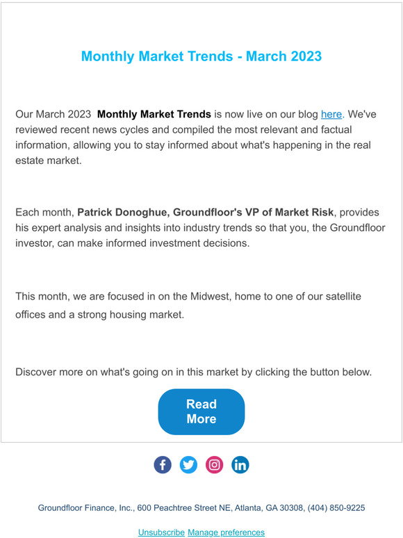 Groundfloor: Monthly Market Trends - March 2023 | Milled