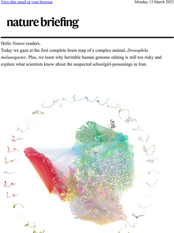 Nature: First complete brain map of a complex animal, Drosophila ...