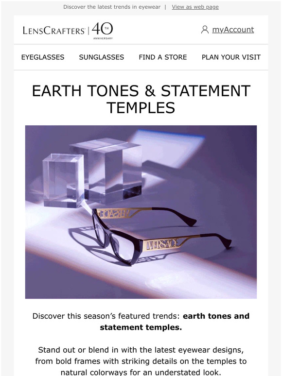 Lenscrafters Earth Tones And Statement Temples Milled