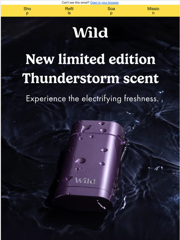 Wild Natural Deodorant: Thunderstorm is almost sold out! Last chance to ...