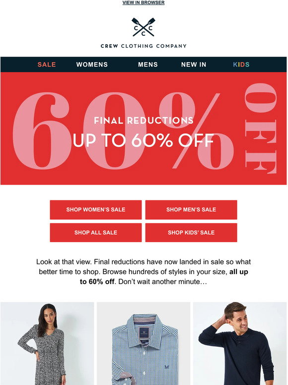 Crew Clothing: FINAL REDUCTIONS now on 📢 | Milled