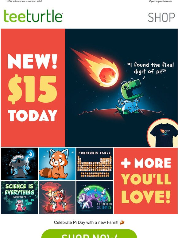 TeeTurtle: Dr. Dino solves pi ☄️🦖😬 | Milled