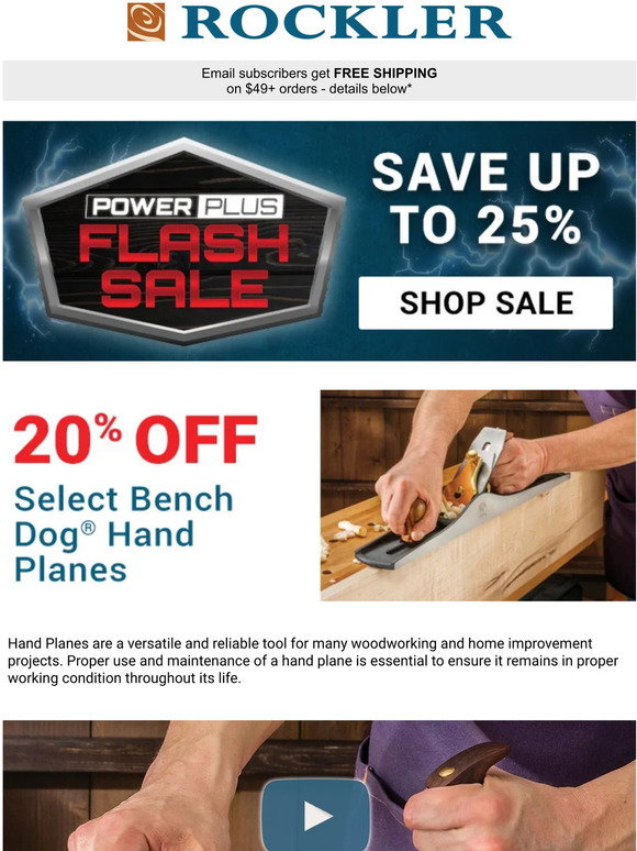 Rockler Woodworking and Hardware: Learn About Hand Planes + SAVE 20% ...