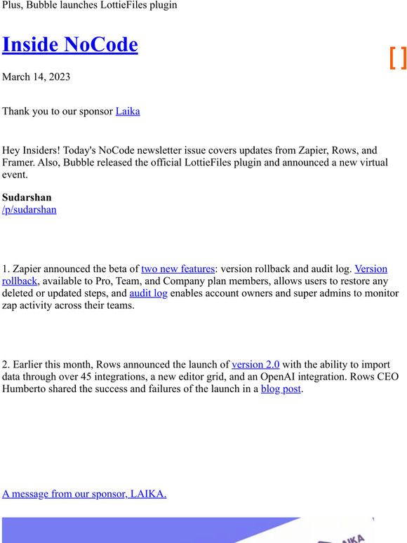 Inside Amazon: Zapier announces two new beta features / Rows launches ...
