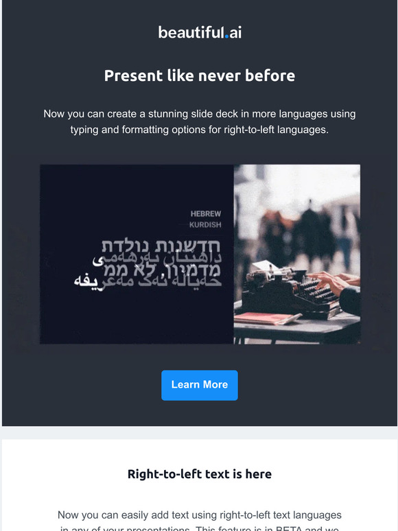 Beautiful.ai: Present using right-to-left languages | Milled