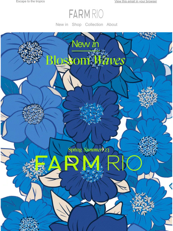 FARM Rio: The classic White & Blue in NEW styles | Milled
