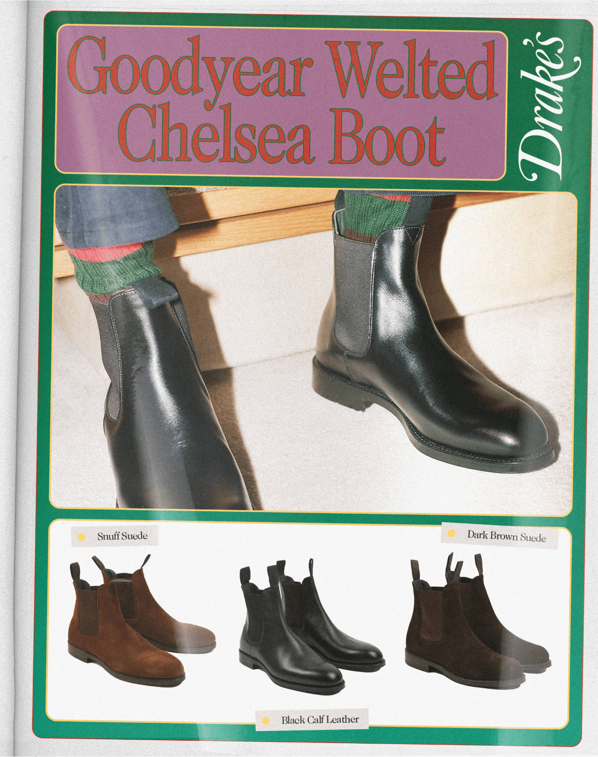 Drake's: The Hancock Goodyear Welted Chelsea Boot | Milled