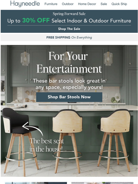 Hayneedle: VIP seating: The best of our new bar stools! | Milled