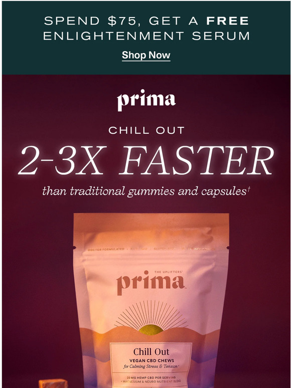 Prima: Clinically proven to chill you out in 15 minutes ⏰ | Milled