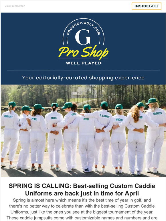 GOLF: Custom Caddie Uniforms are BACK in time for April | Milled