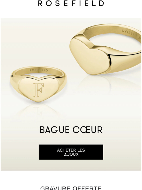 Rosefield: Gravez votre amour sur la Bague Cœur | Milled