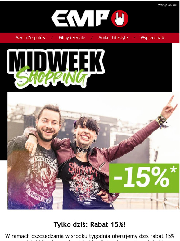 EMP: Tylko dziś: Zaoszczędź 15% dzięki Midweek Shopping! | Milled