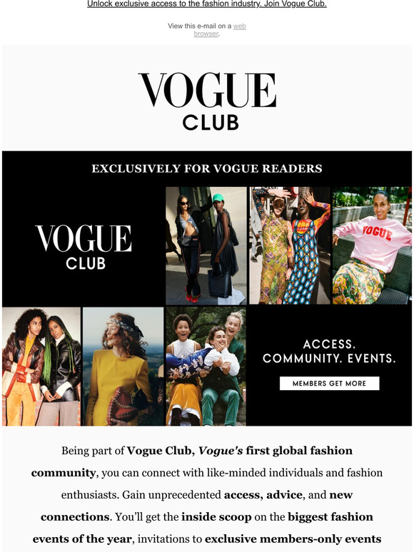 Vogue: Join today to unlock exclusive benefits. | Milled