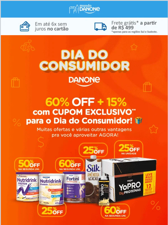 Mundo Danone: CUPOM EXCLUSIVO para o Dia do Consumidor! 🎁 | Milled