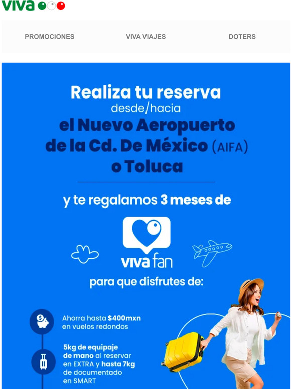 VivaAerobus: Te regalamos 3 meses de Viva Fan 💙 | Milled