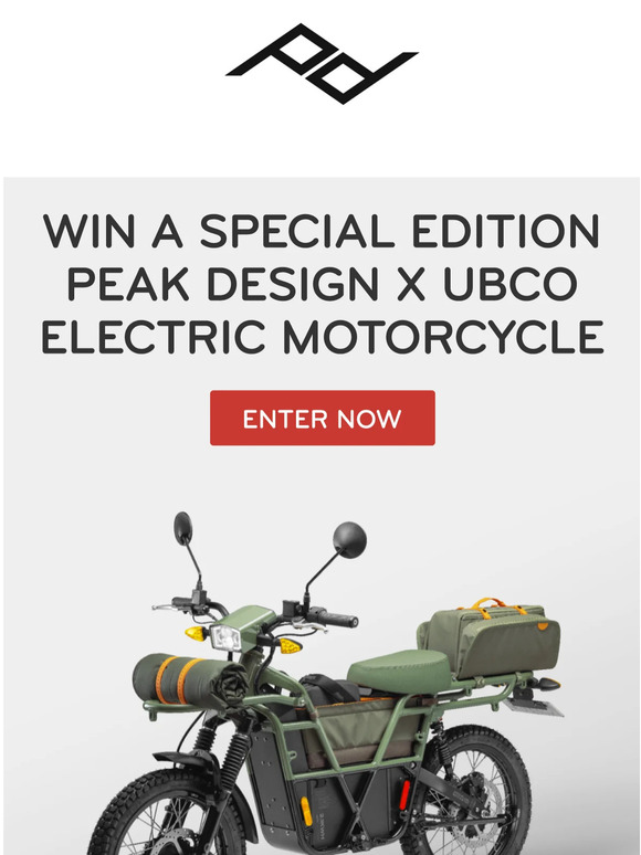 Peak Design: Win a Special Edition PD x UBCO Electric Motorcycle! | Milled