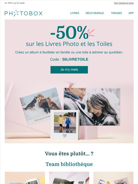 PhotoBox: -50% sur les albums et les toiles ⏰ | Milled