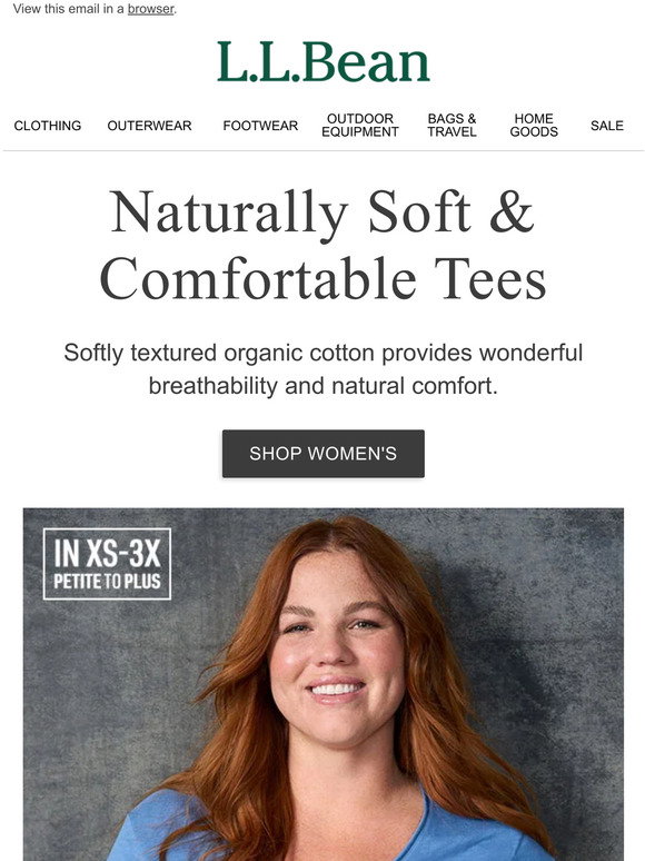 L.L.Bean: Textured Organic Cotton Tees: NEW Colors | Milled