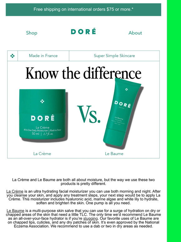 Doré: What’s the difference between La Crème and Le Baume? | Milled